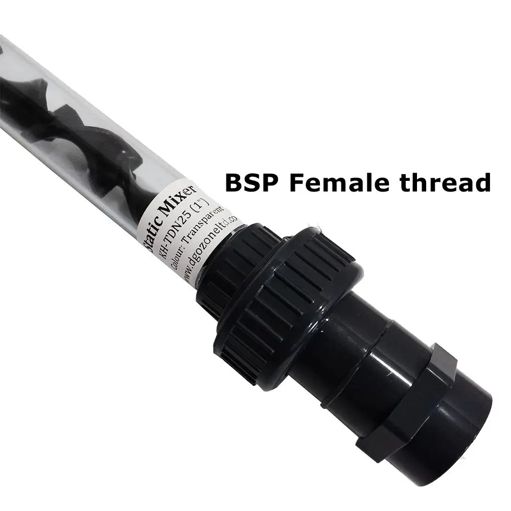 1/2" Upvc Static Mixer For Mixing Equipment For Liquid Mixer Bsp Female/male Thread /gluing ...