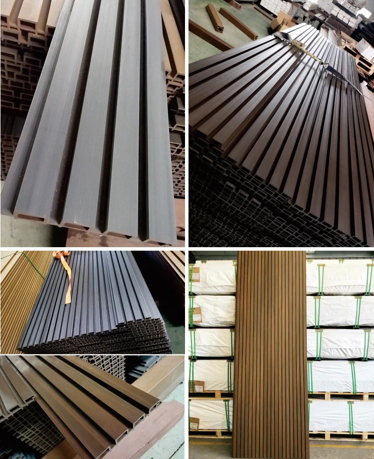 High Strength 3D Wood Texture Wpc Fluted Wall Panel Outdoor 219*26 mm ...