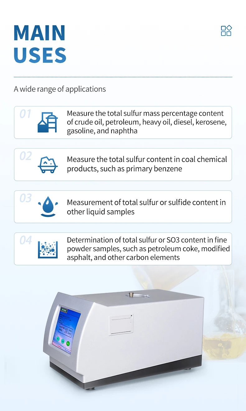 X-ray Fluorescence Sulphur Analyser Crude Oil Sulphur Content Measuring ...