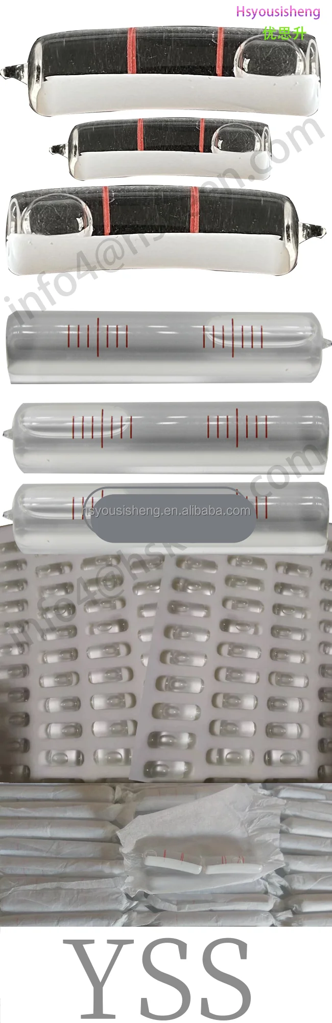 DN16*100MM Glass Bubble Level Vials - Precision Spirit Levels
