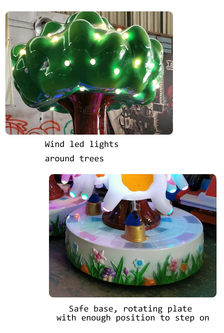 Theme Park Cool Design Carousel - Electric FRP Horse Game