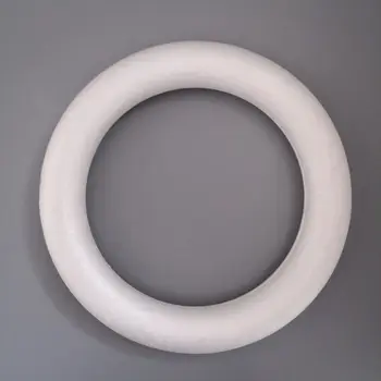 White Foam Craft Styrofoam Polystyrene Wreath Ring For Diy Crafts And ...