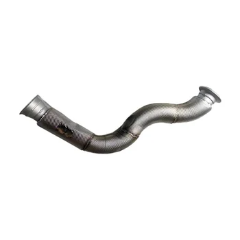 Large Truck Muffler Inlet Pipe Exhaust Bend With Thermal Insulation Can ...