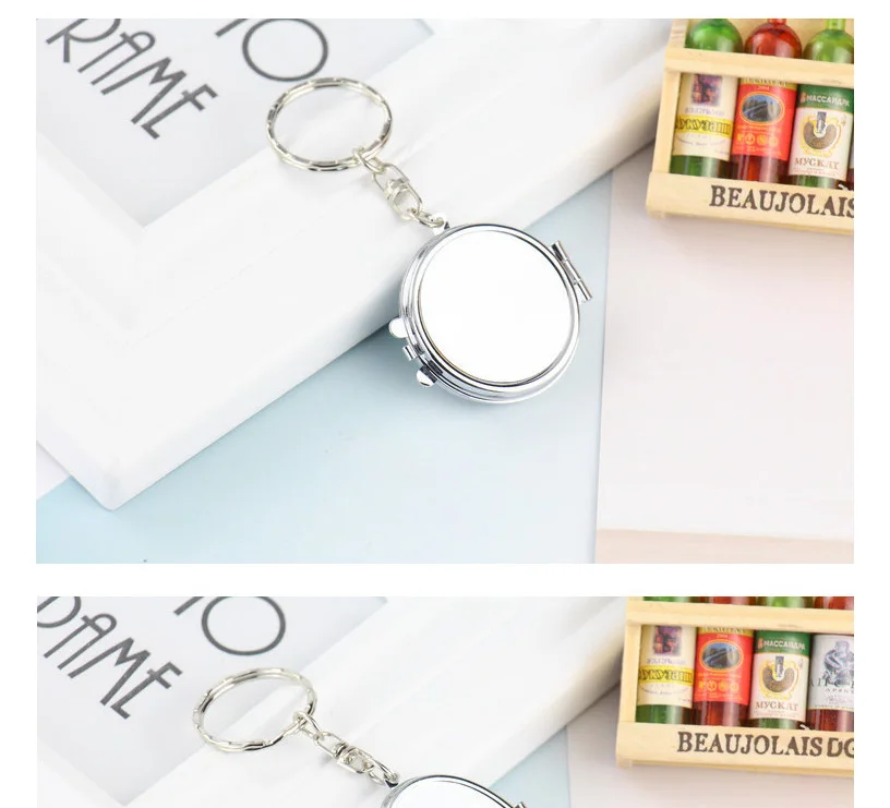 Wholesale DIY Photo Sublimation Blank Metal Pocket Compact Mirror ...