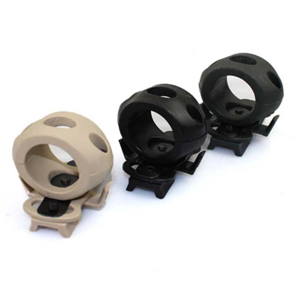 Tactical Helmet Flashlight Clamp Mount - 360 Degree Quick Release