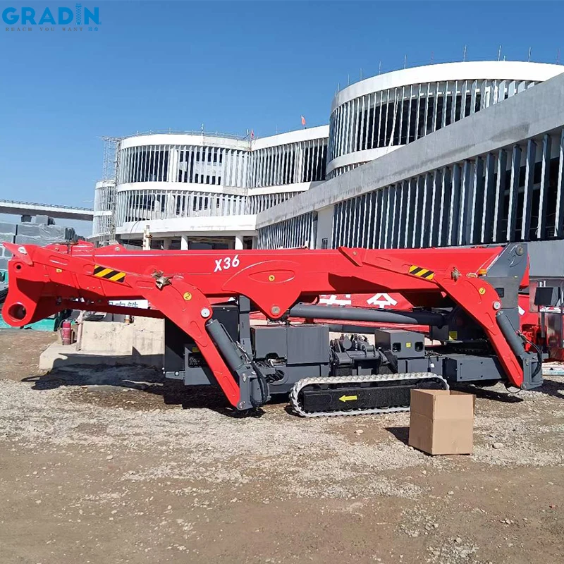 18m Aerial Man Lift Tracked Crawler Boom Lift Compact Crawler Boom Lift ...