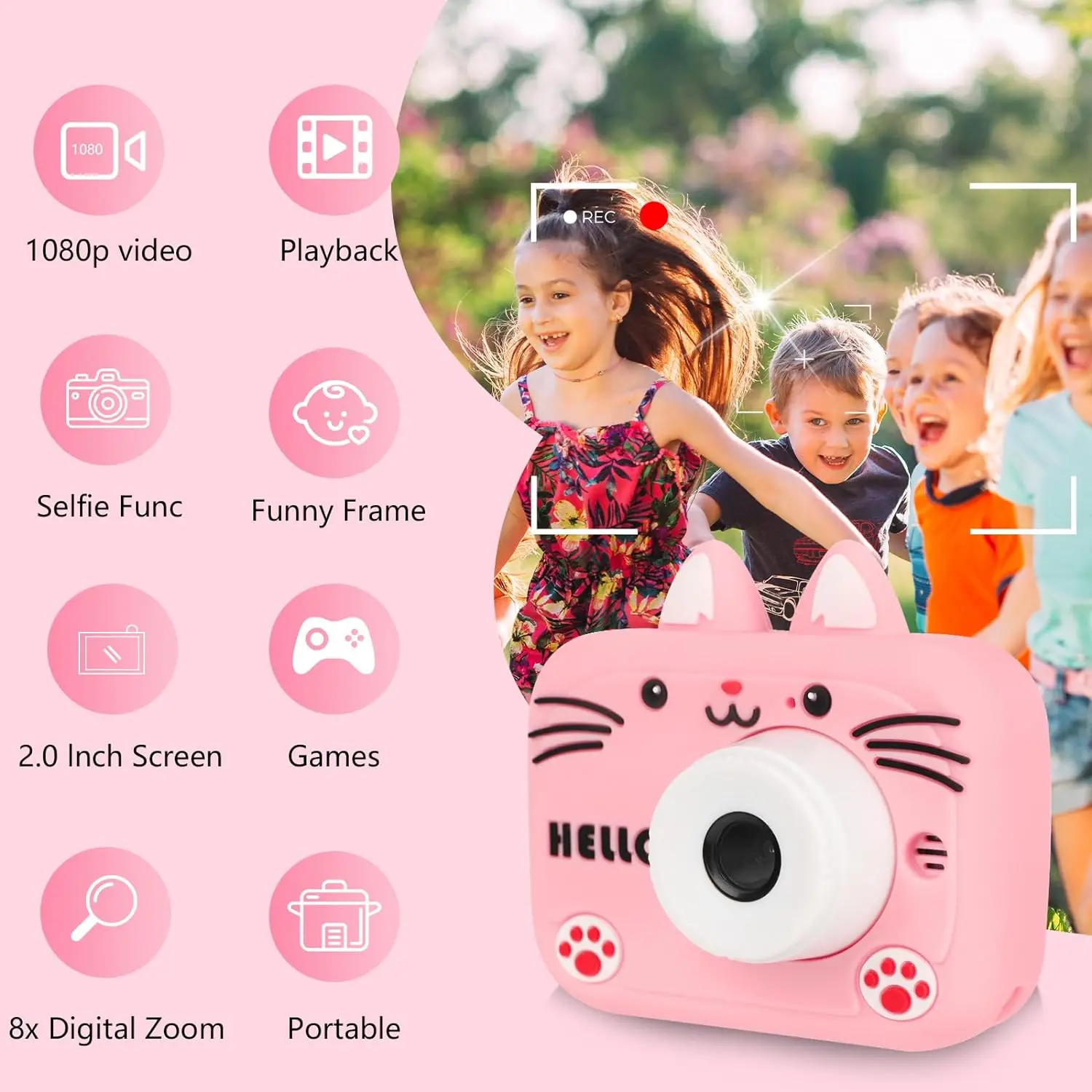 YYTech X900 Cute Children Instant Digital Camera 1080P HD 2.0 Inches ...