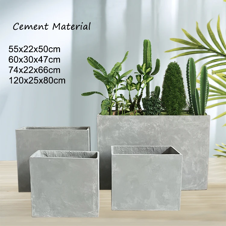 Nordic Large Rectangular Plant Pot - Durable Garden Planter