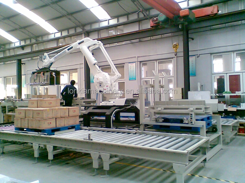 Customized Packing Line Automatic Carton Robot Palletizer Rotating Machine Automatic Palletizing ...