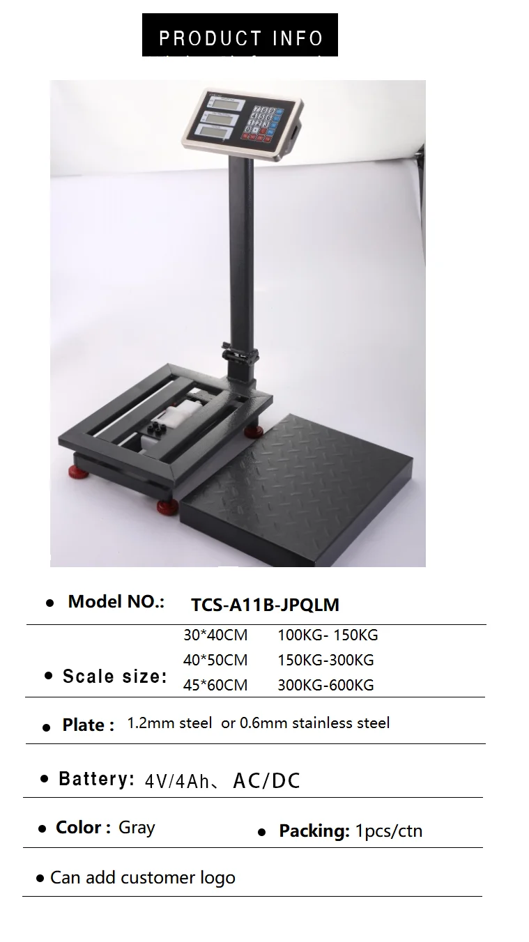 150KG 300KG 500KG Made in China Industrial Electronic Scale Digital Tcs ...