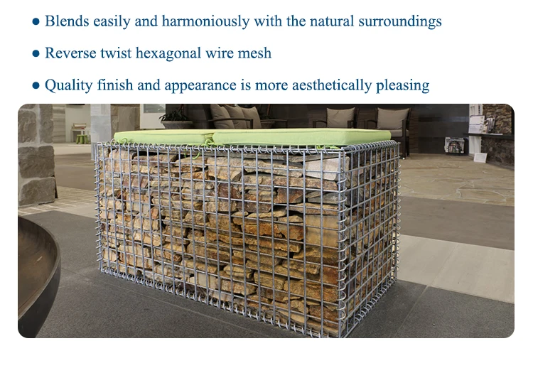 Galvanized Iron Welded Wire Mesh Fence Stone Wall Cage With Square ...