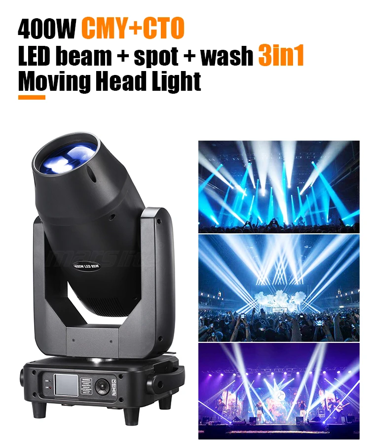 Marslite 400w LED 3in1 BSW Beam Spot Wash CTO CMY Moving Head Light