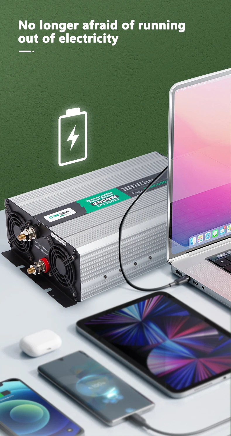 Remote Control 2000watt Pure Sine Wave Inverter With Charger 12v/24vdc ...