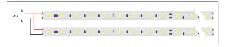 High Voltage LED Strip AC100V-240V SMD2835 120leds/m