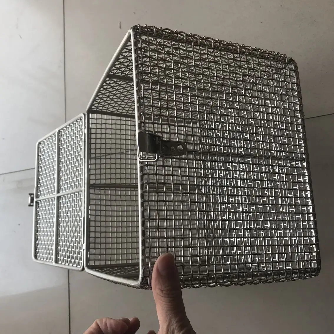 Stainless Steel Wire Mesh Disinfection Basket / Mesh Cleaning Basket ...