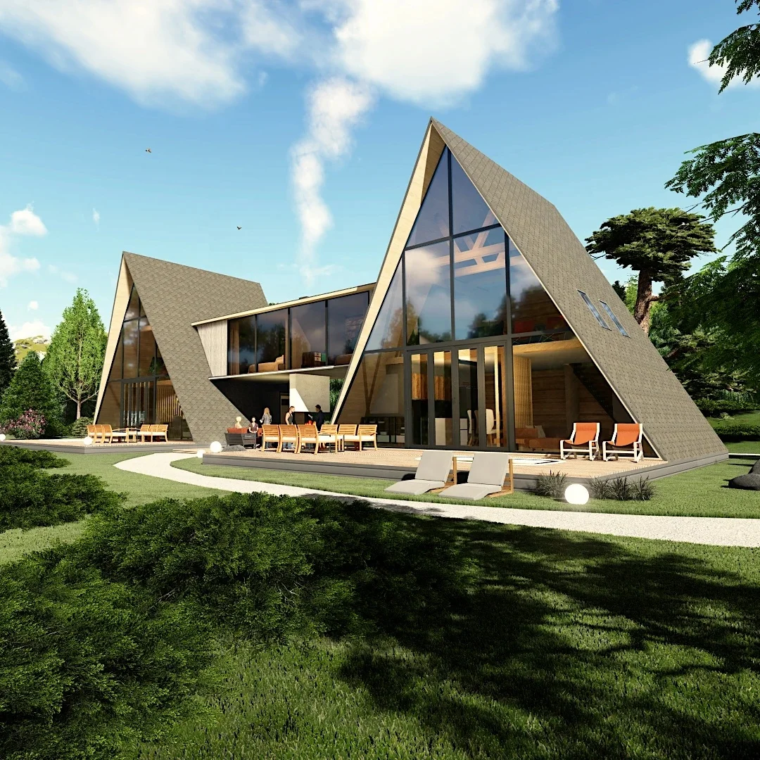 A Frame Triangle House Maison Prefabriquee Casas Prefabricadas Modernas ...