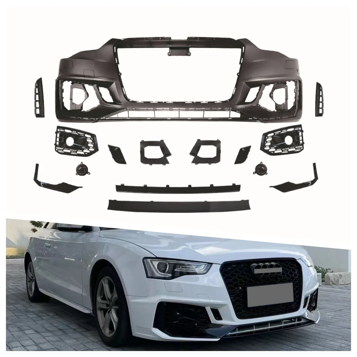 Acc Style Front Bumper Assembly For Audi A5 2012-2016 Upgrade Rs5 With ...