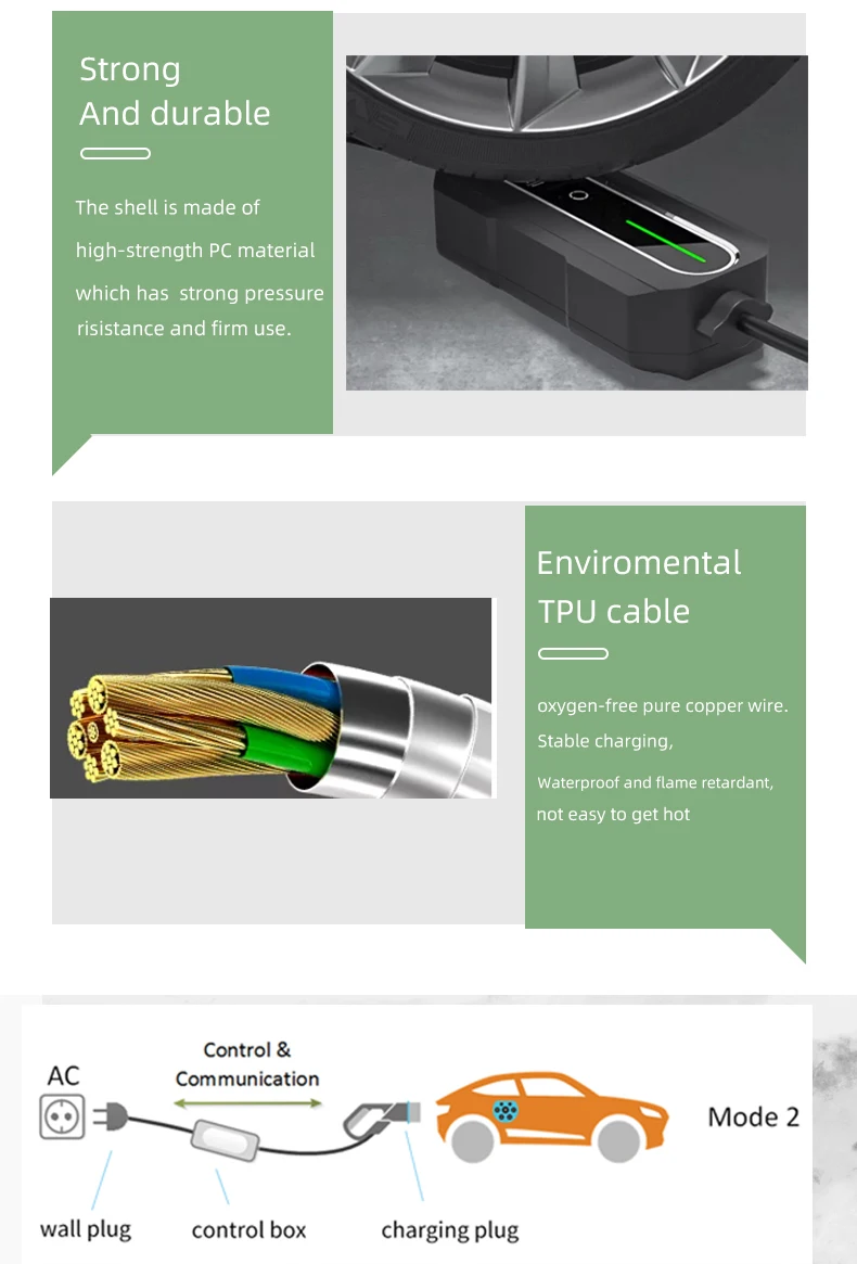 16A Control Box Electric Vehicle 22KW Charger - Portable EV Charging ...