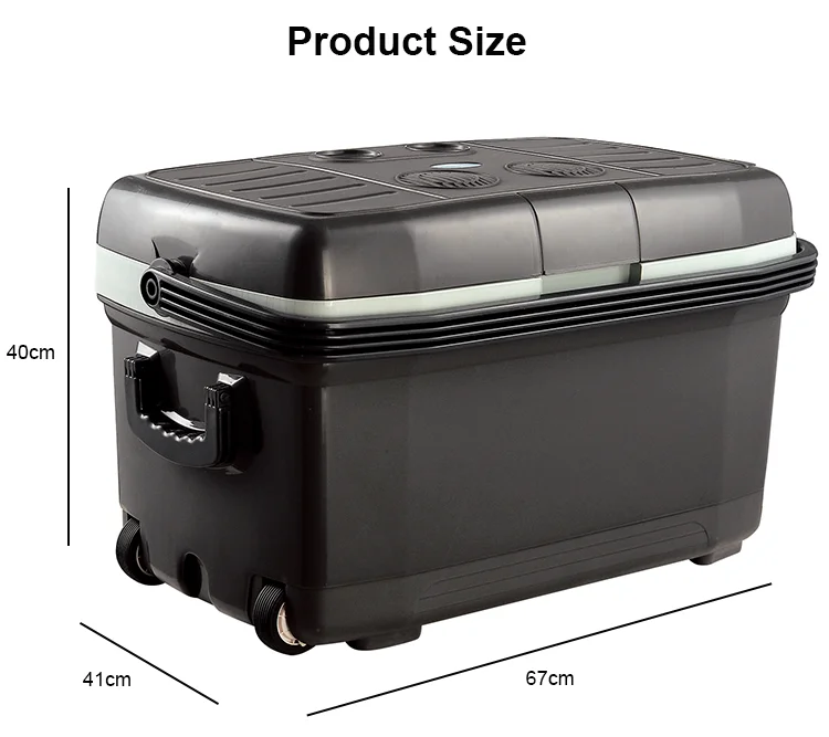 Portable Electric Car Cooler Box 12v 45 Liter Cooler Box with Wheel ...