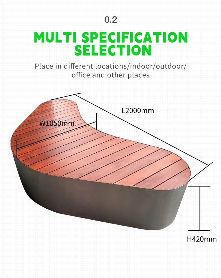 Recycled Plastic WPC Bench Chair for Outdoor Park Garden Patio Mall ...