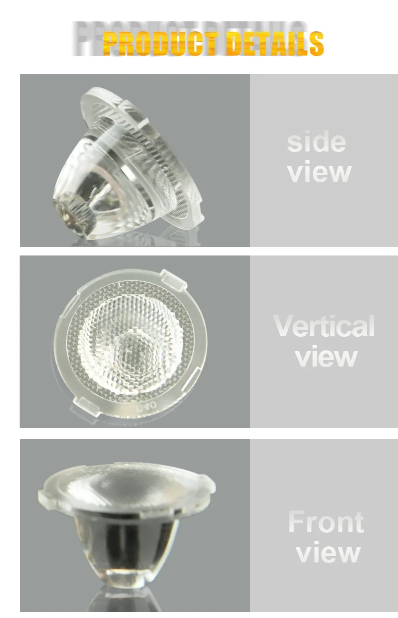 22MM 8 12 24 Degree Narrow Beam 3535 LED Lens for Medical Lights