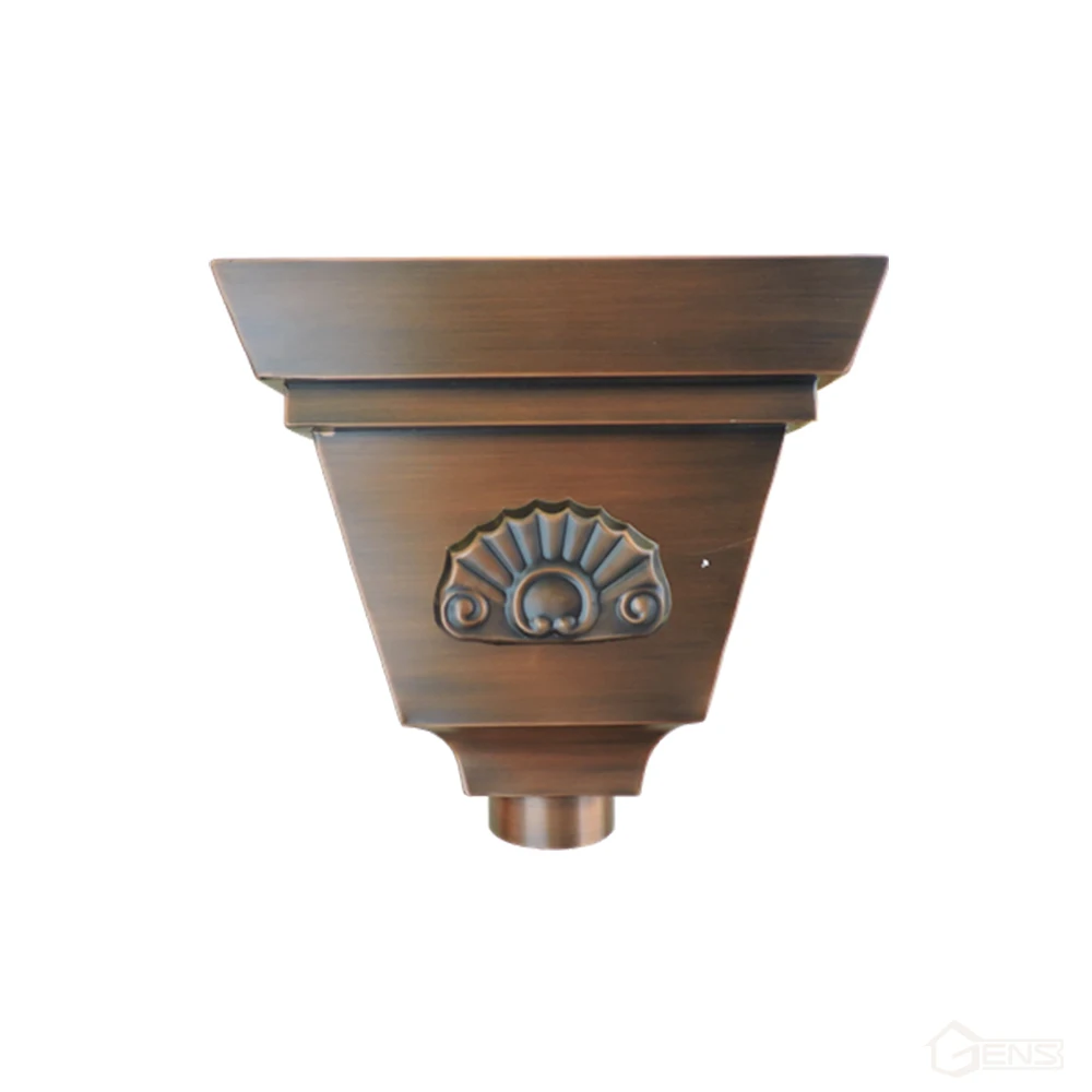 Copper Leader Head And Conductor Head For Architecture Gutter System ...