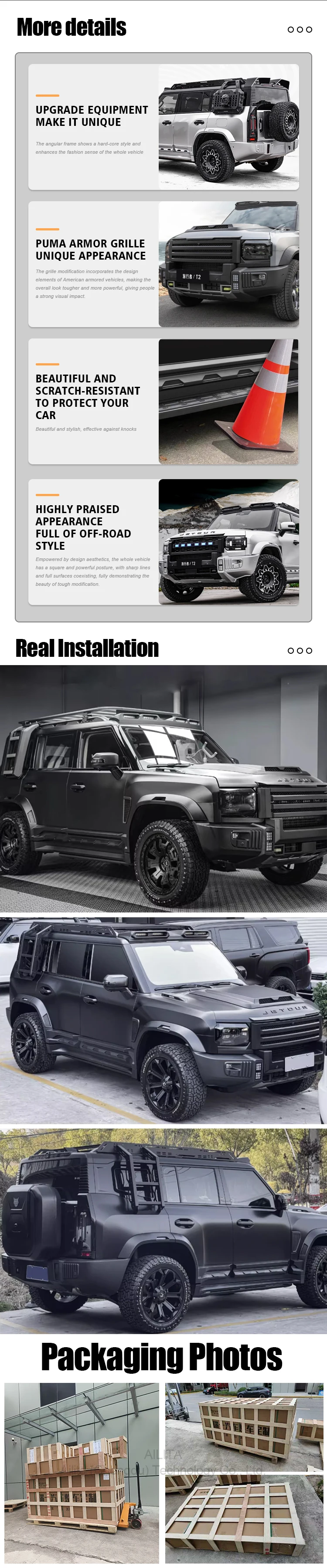 Jetour T2 Black Knight Body Kit - Enhance Style & Protection