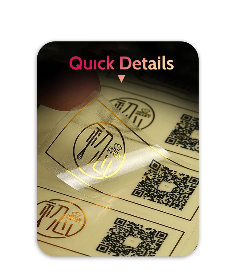 Custom Irregular Round Square Logo Sticker Gold Silver Pink Clothing ...