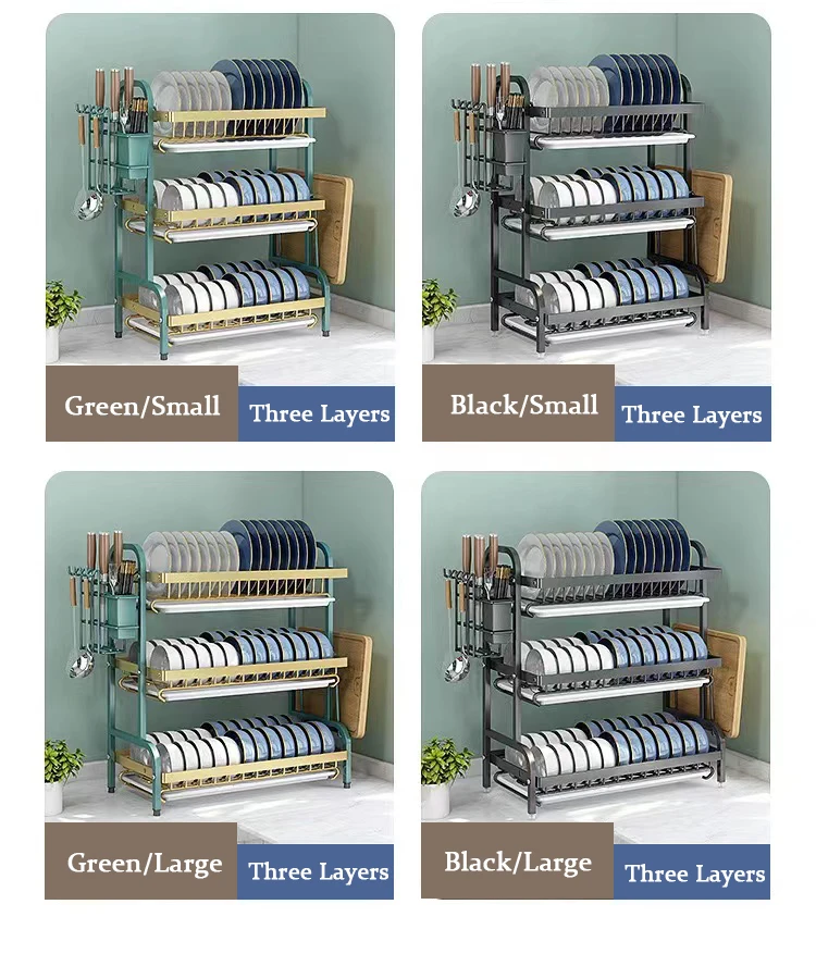 Dish Drying Rack Stainless Steel Dish Drainer With Drainboard Utensil ...