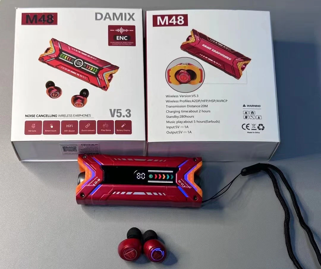 M48 Mecha Big Power Bank Enc Noise Reduction Wireless Gaming Headset ...