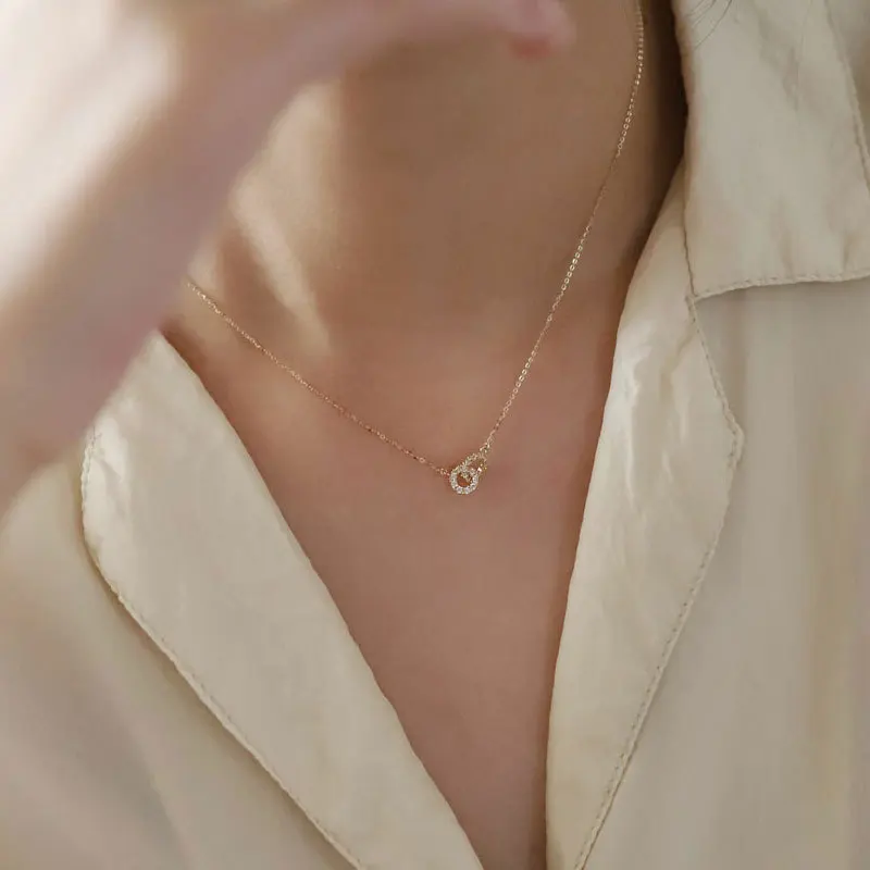 Exquisite 14K Gold Plated S925 Sterling Silver Necklace