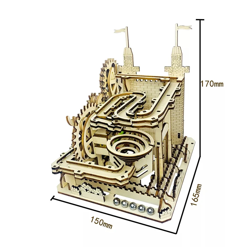 Original Design Castle Marble Run Diy Assembly Educational Toys 3d ...