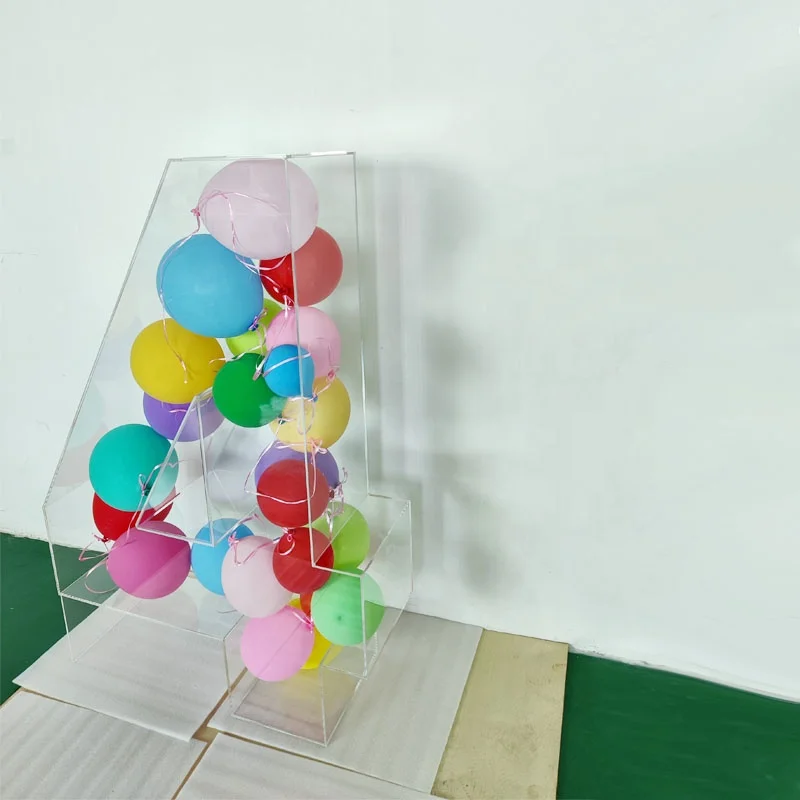 Large Clear Acrylic Fillable Numbers Free Standing Numbers Letters ...