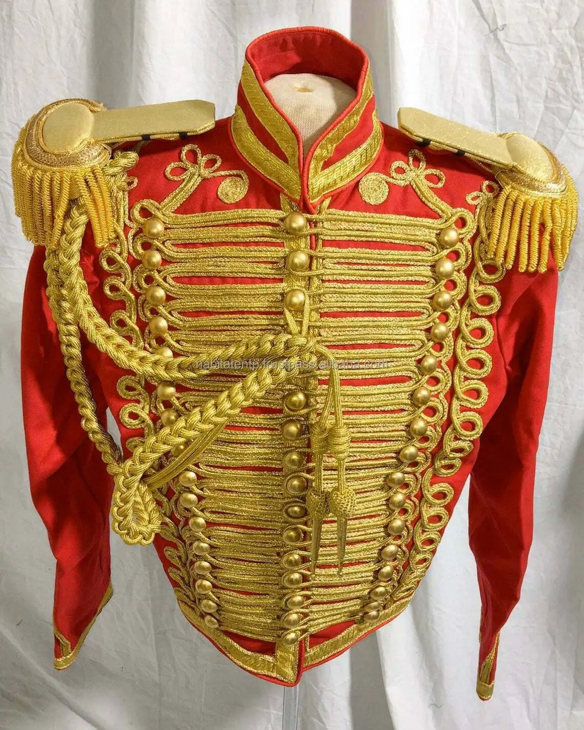 Napoleon Jackets - Custom Men's General Hussar Red Coat