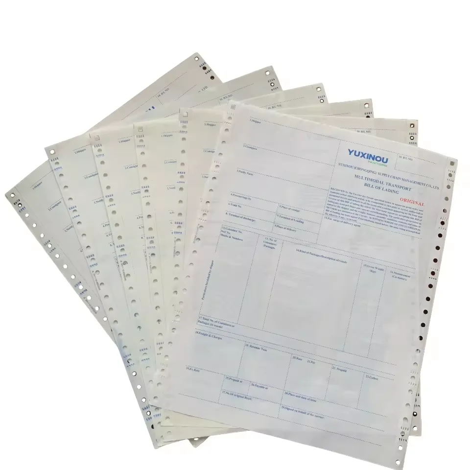 Bill Of Lading,Six-part Carbonless,8.5 X 11,Perforated Continuous Forms ...