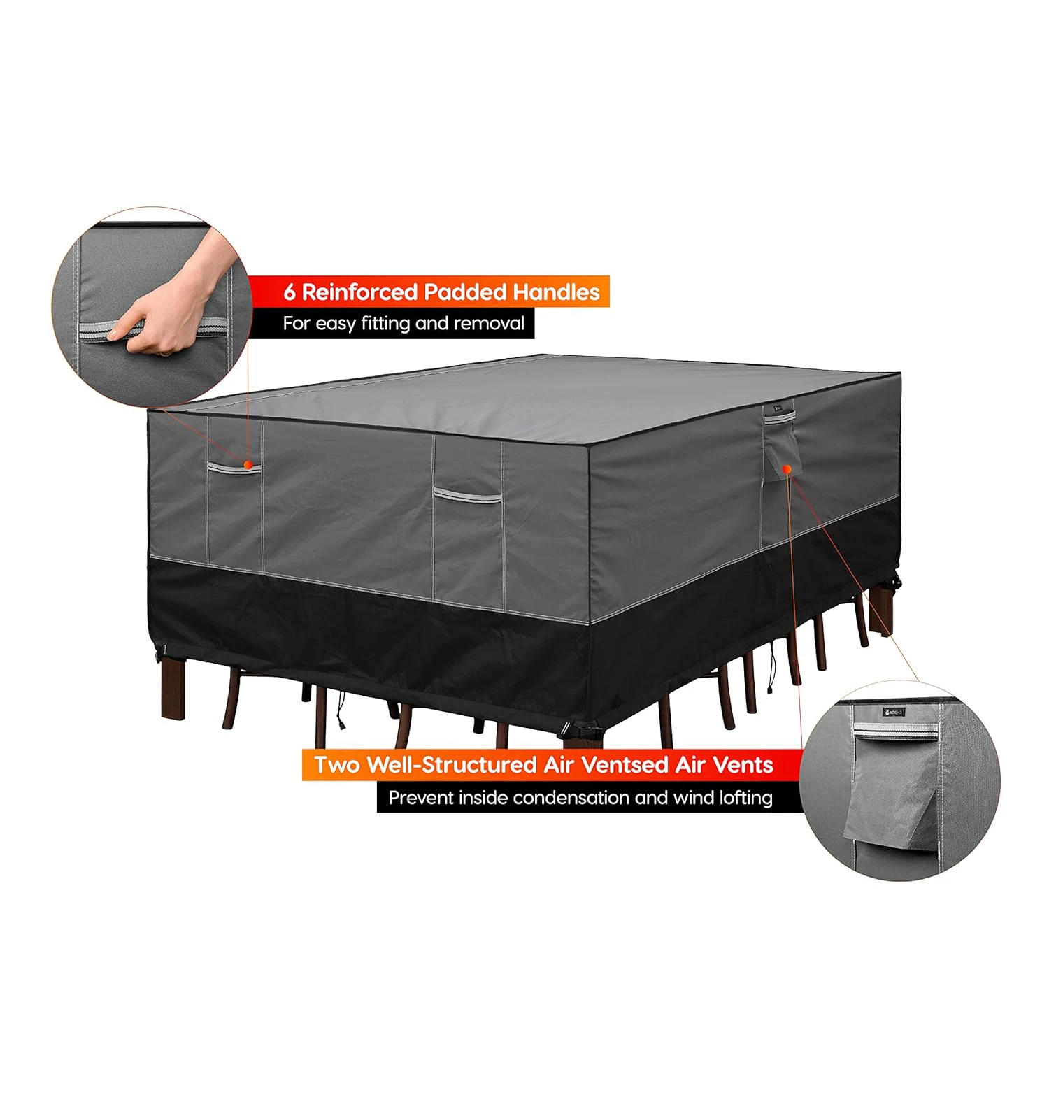 Ultimate Waterproof Outdoor Rectangular Patio Dining Table Cover Garden ...