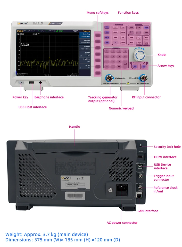Xsa800 Owon Series Spectrum Analyzer Buy Spectrum Analyzer Rands