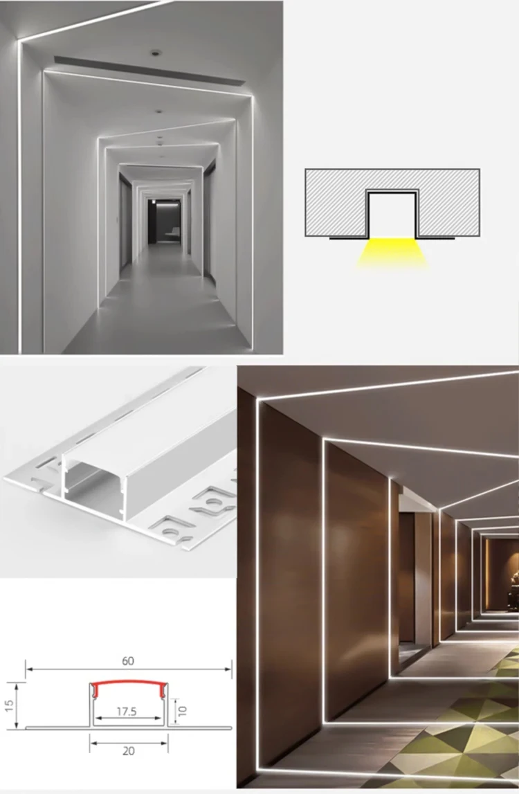 Hot Sales Bendable Linear Light Arc Angle Shaped Card groove Light ...