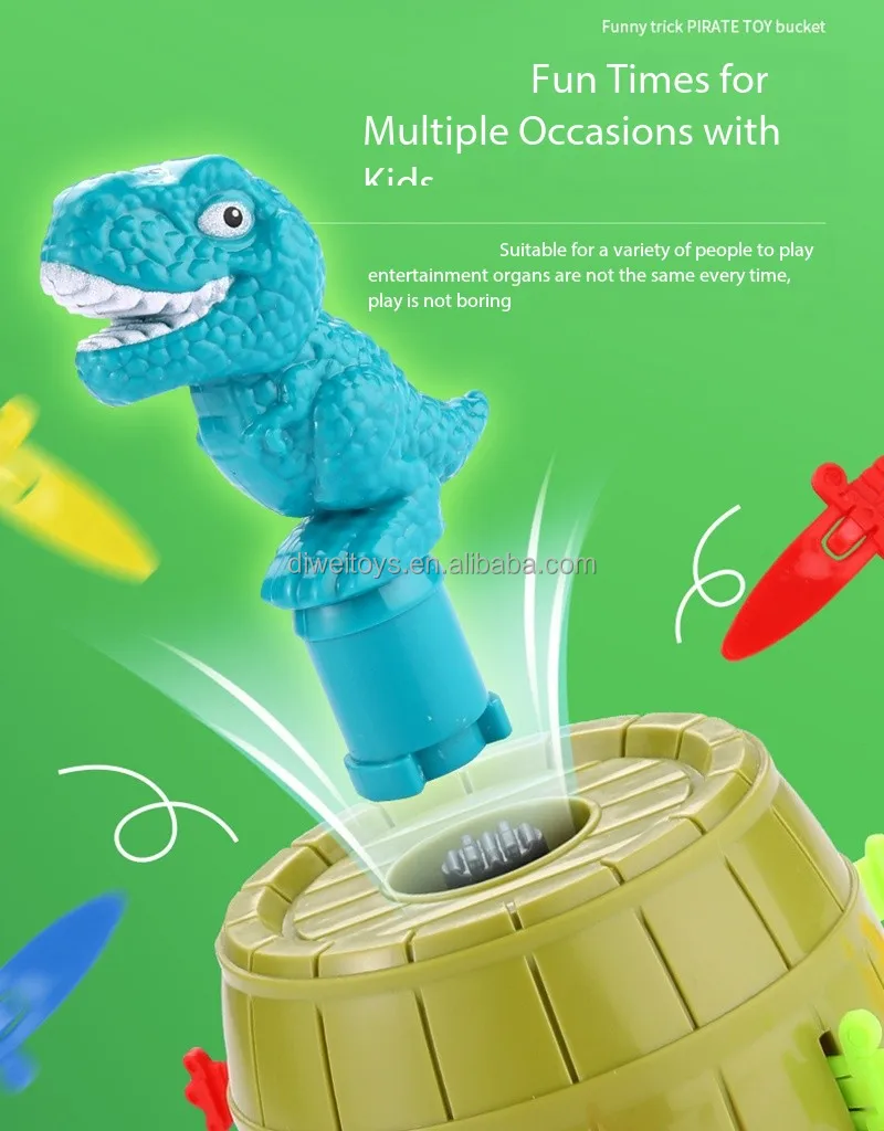 Kids Fun Scare Funny Pirate Dinosaur Bucket Sword Bucket Family ...