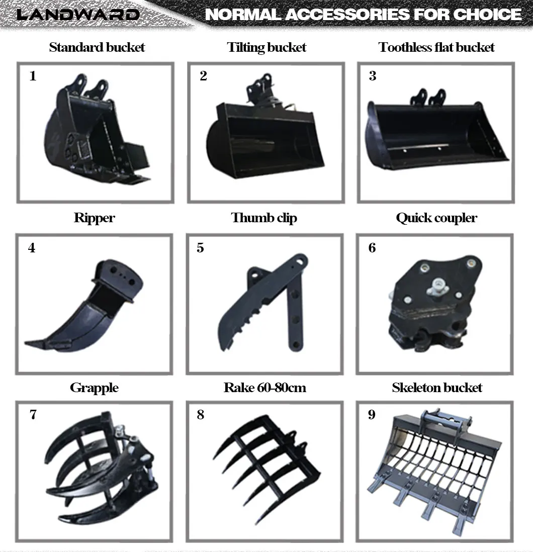 LANDWARD 0.6 Ton Mini Excavator for Sale - Free Shipping, CE & EPA ...