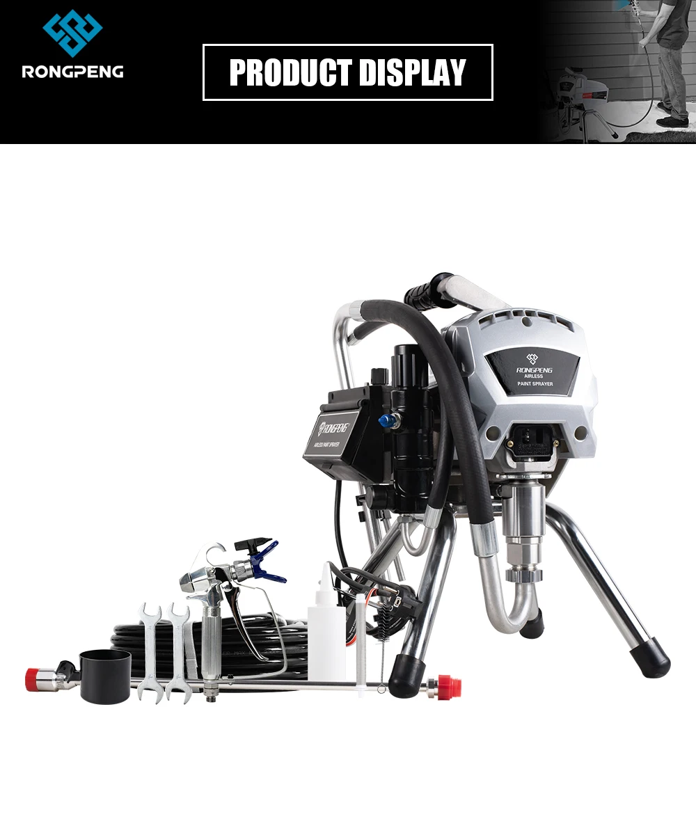 RONGPENG R515 Heavy Duty Airless Power Paint Sprayer Machine Piston ...