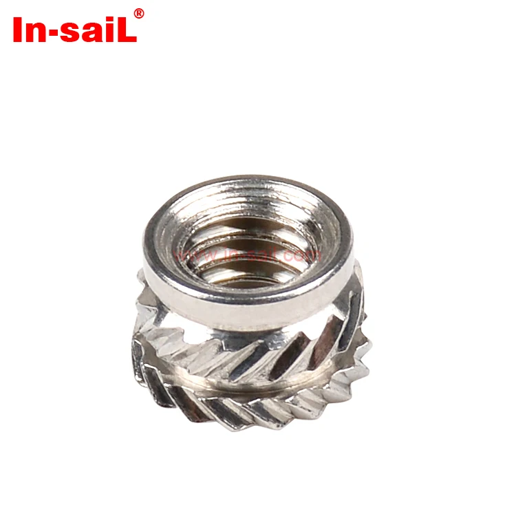 Metric Brass Nut Threaded Inserts Fastener For Plastic Heat Staking ...