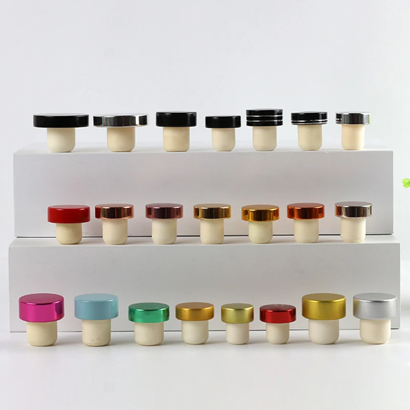 Aluminum Top Clear Glass Bottle Cork Cap Lid Wine Champagne Bottle and ...