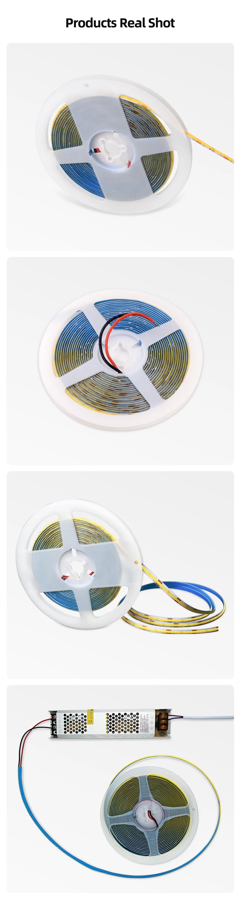 5050 220v 5v 12v 24v Cob 100ft Linear Profile Warm 2835 White Smart Smd ...