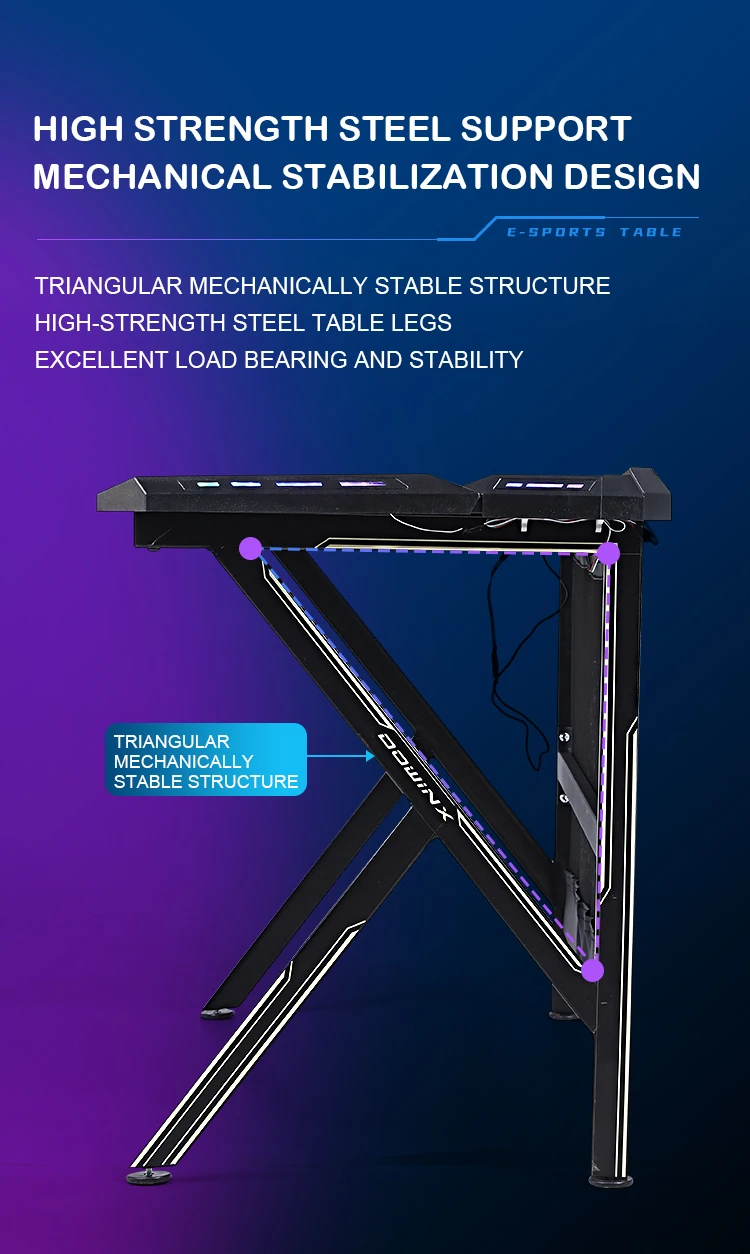 Dowinx Rgb Led Gaming Table Pc Computer Gaming Desk Gaming Table - Buy ...