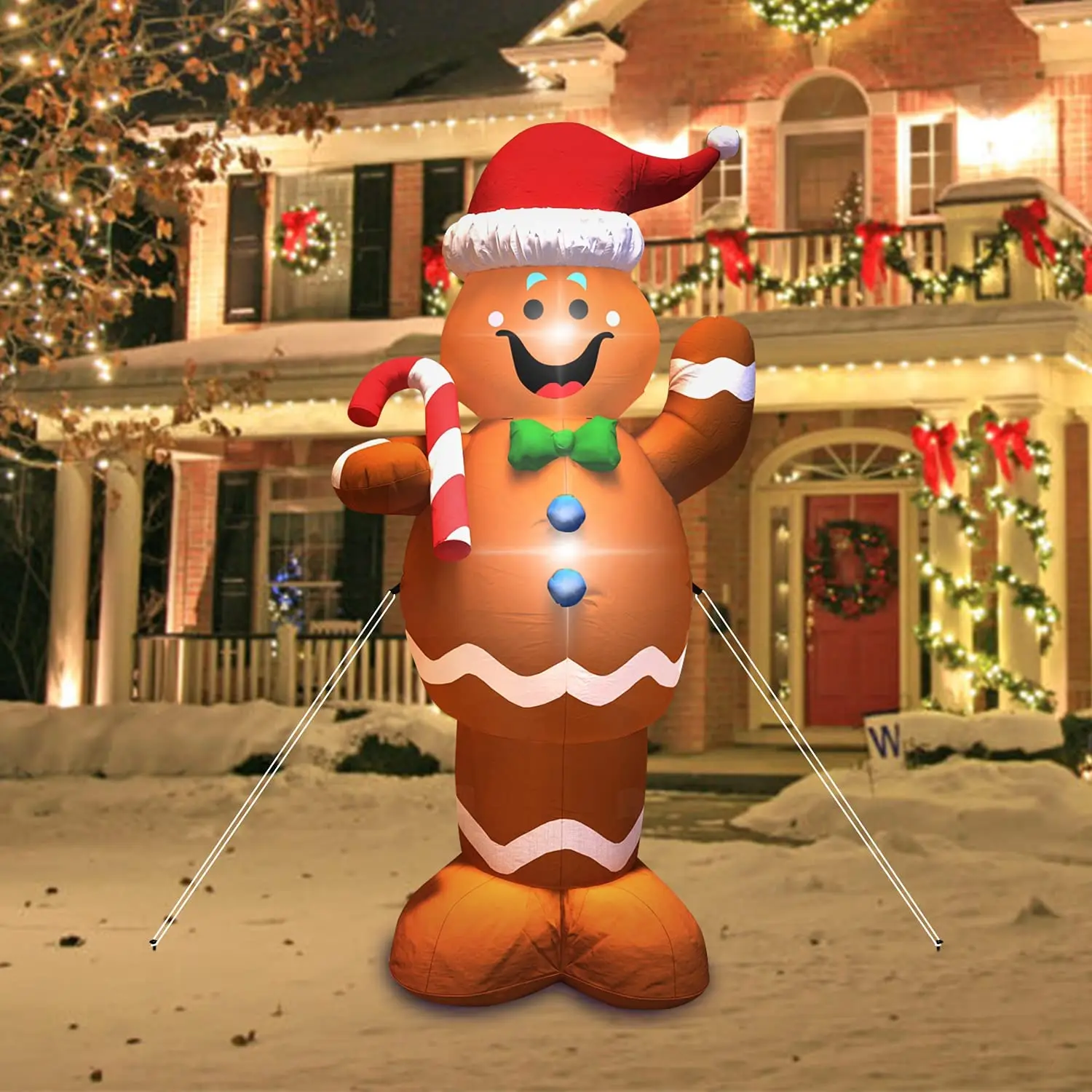 5ft Life Size Gingerbread Man LED Lighting Outdoor Christmas