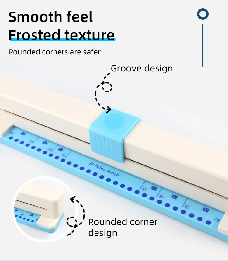 Custom 30 Hole Punch for A4/B5 Multi-Size Paper - Colorful ABS Hole ...