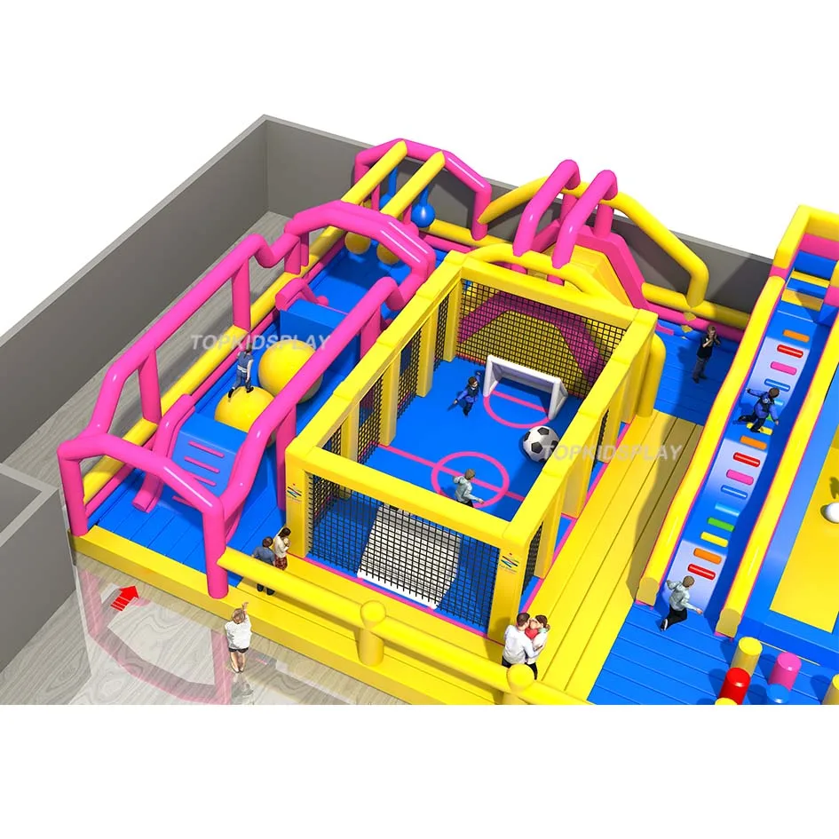 Commercial Adventure Park Kids Outdoor Ninja Course Inflatable Bounce ...