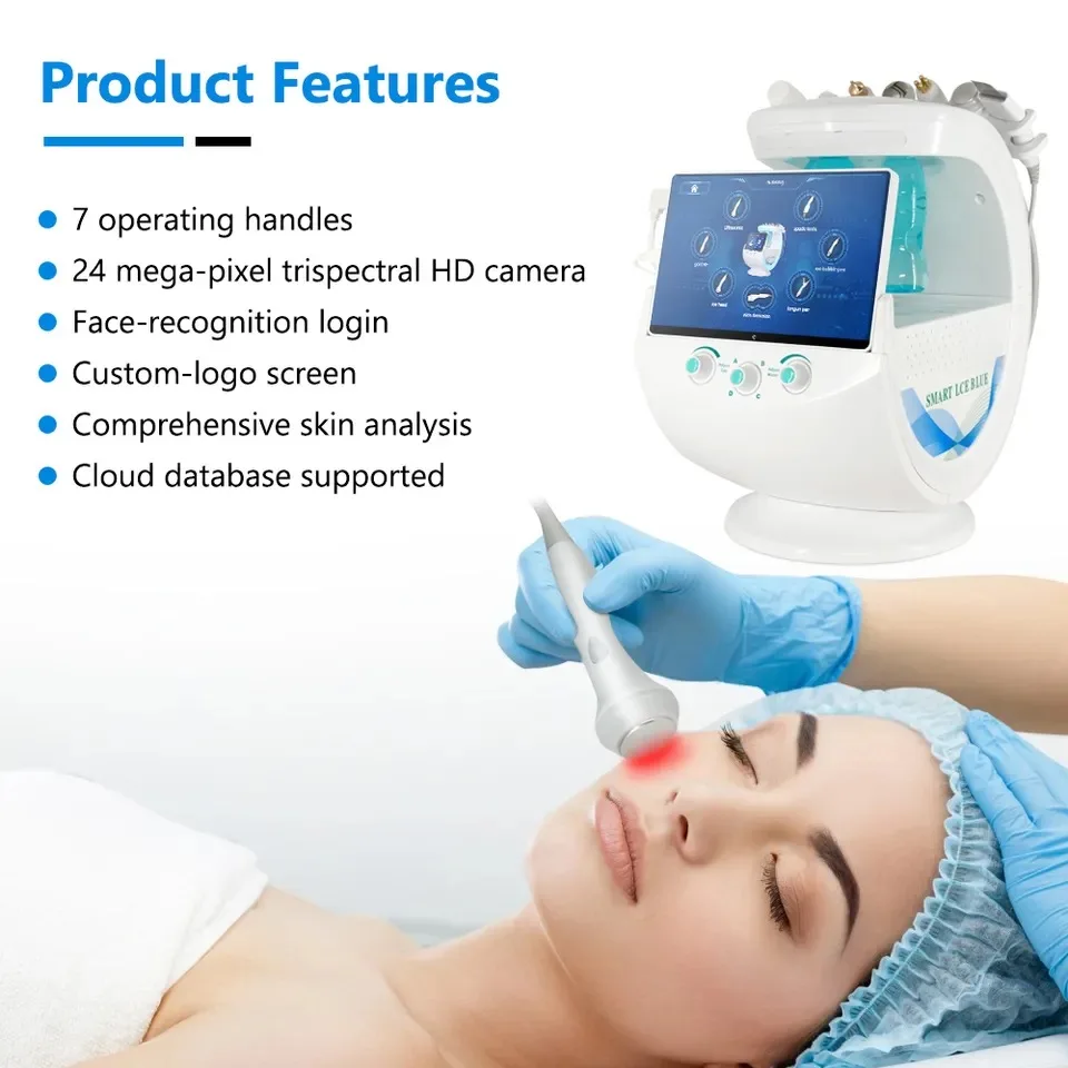 7 In 1 Smart Ice Blue Oxygen Facial Rf Aqua Skin Dermabrasion ...
