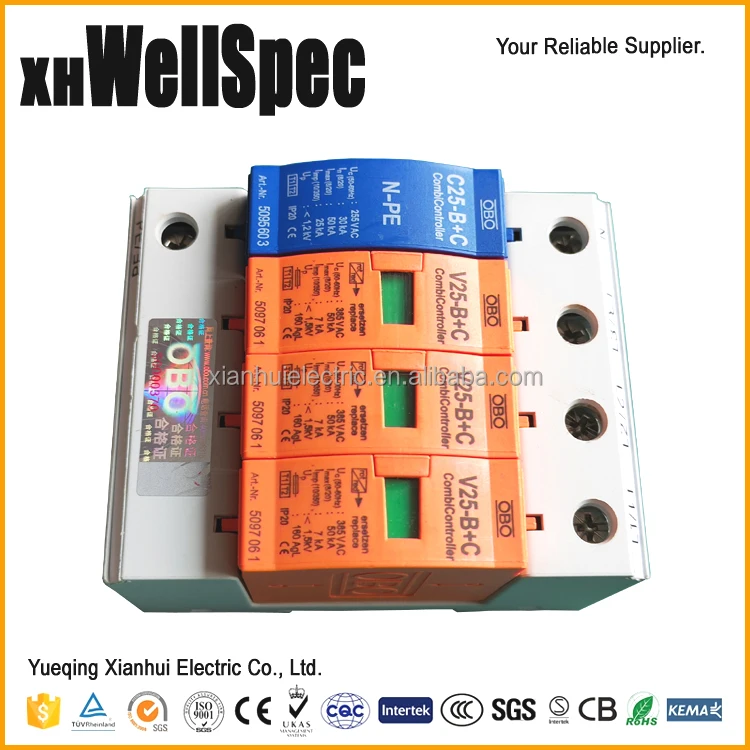 Lightning Protection Device Lightning Counter Strike V25-b+c 3+npe-385v ...